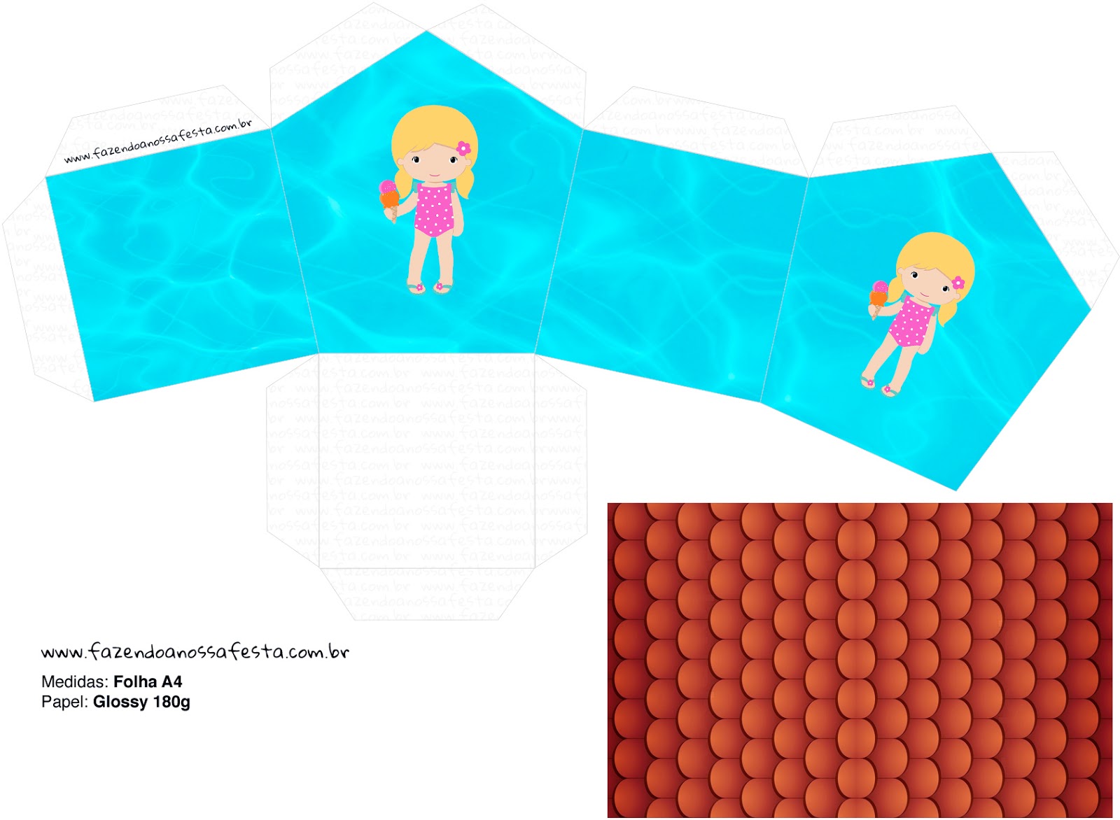 Blondie Girl Pool Party: Free Printable Boxes. - Oh My Fiesta! in english
