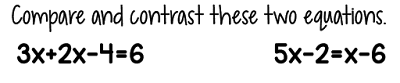 Math Dyal: Solving Equations: Variables on Both Sides vs Combine Like Terms
