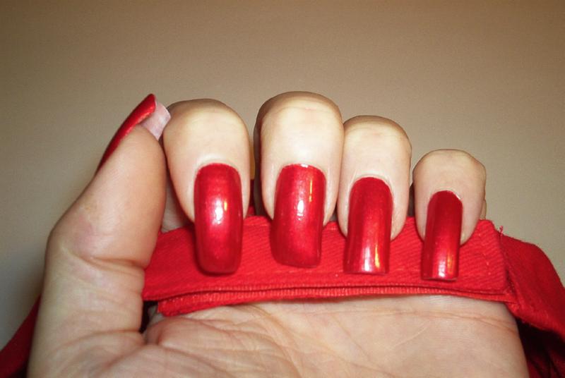 Revlon Garnet Gala Metallic Red Nail Polish ~ nail art shop