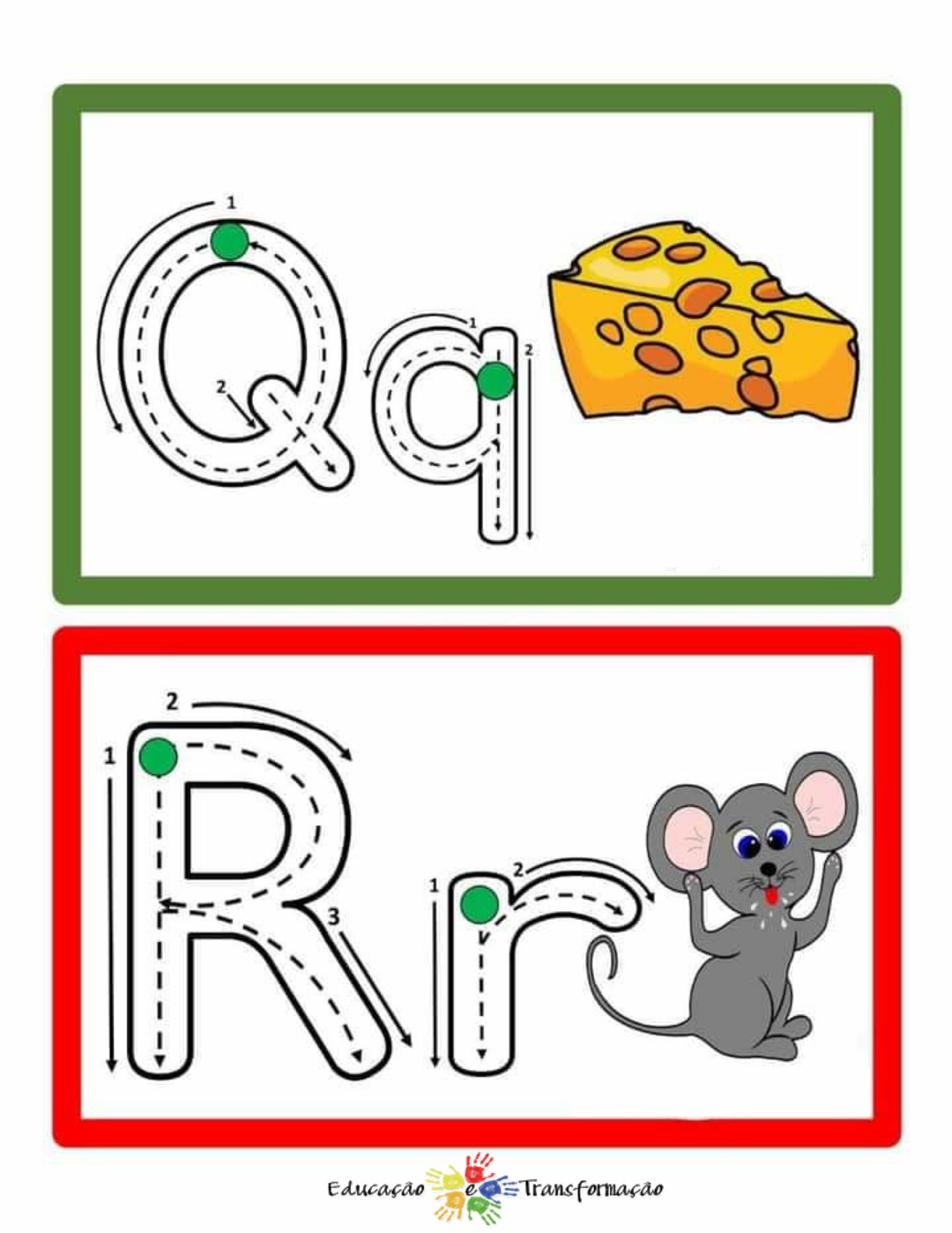 Alfabeto grafomotor Fichas para trabalhar o alfabeto grafomotor ...