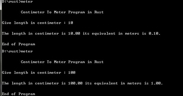 Free Programming Source Codes and Computer Programming Tutorials: Centimeter To Meter Converter ...
