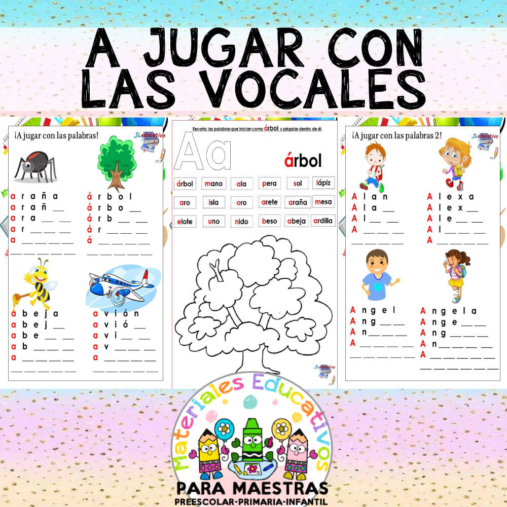 A Jugar con las Vocales | Materiales Educativos para Maestras