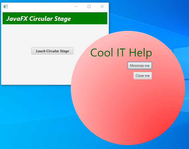 How to create circular stage in JavaFX? - Cool IT Help