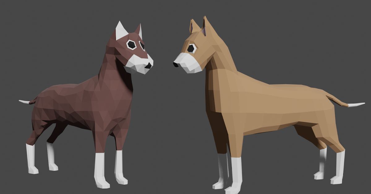 Desarrollando nuevas habilidades: Finished Low Poly Dogs