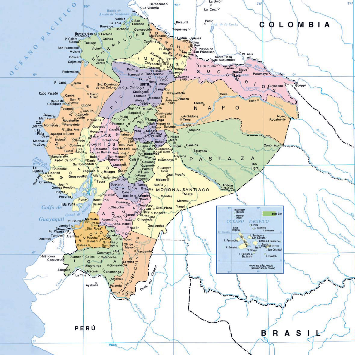 Mapas do Equador