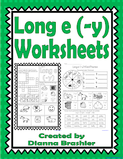 Teachers R US: Long e (-y), ey, and y Worksheets