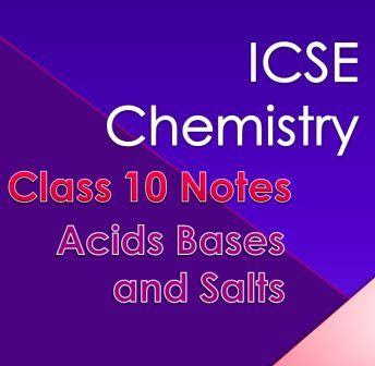 ICSE CHEMISTRY CLASS 10
