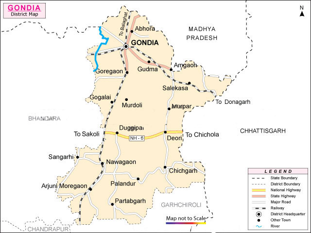 Map Of India: Gondia