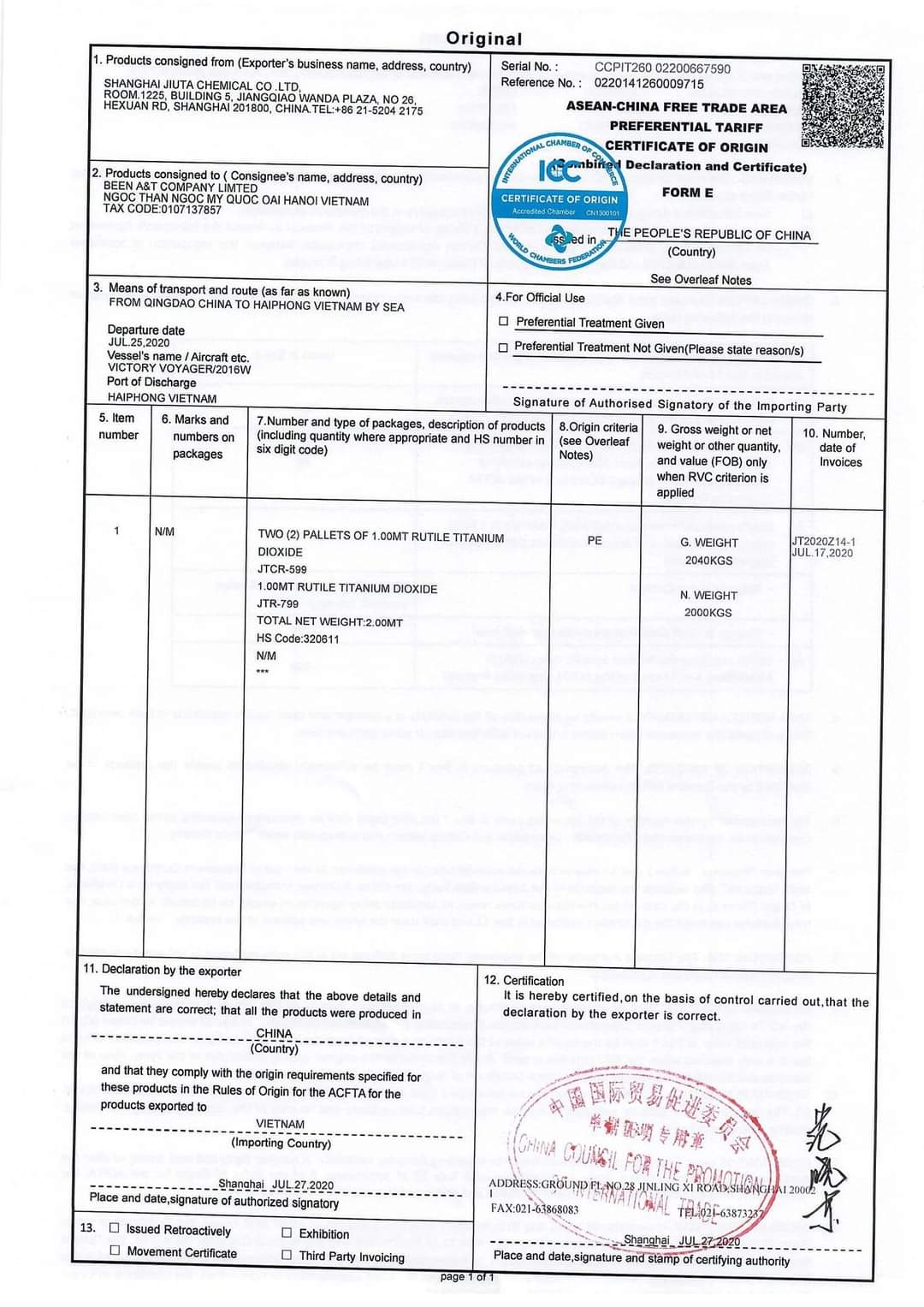 Tra cứu mẫu dấu và chữ ký chứng nhận xuất xứ C/O các nước - 5S ...