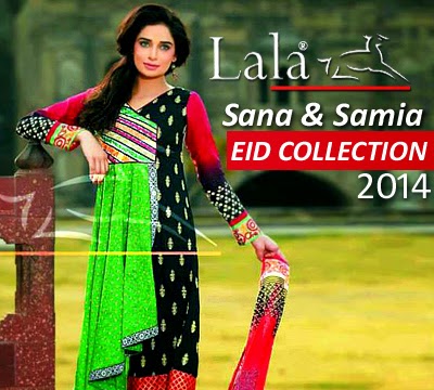 Sana Samia EID Collection | Sana & Samia Eid Collection 2014 By Lala ...