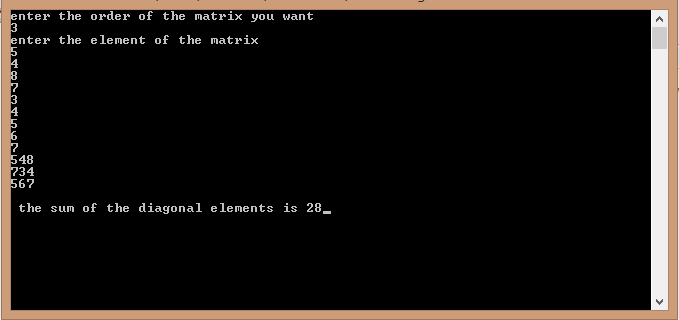 To display the sum of the diagonal of the matrix ~ TU IOE ENGINEERING ...