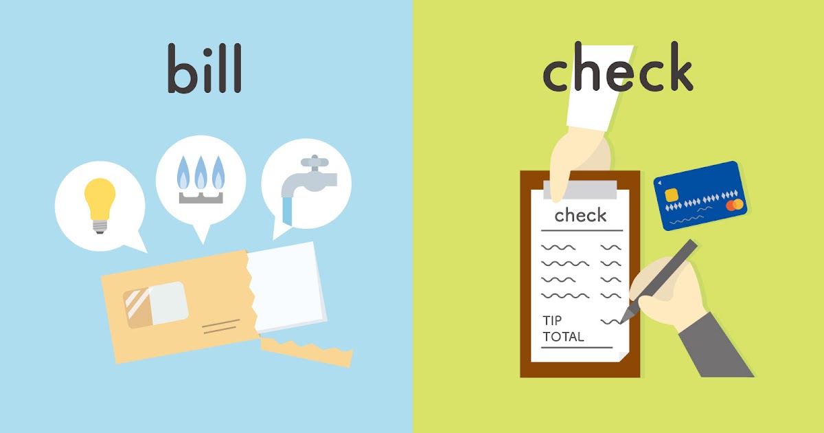 bill と check の違いとは？