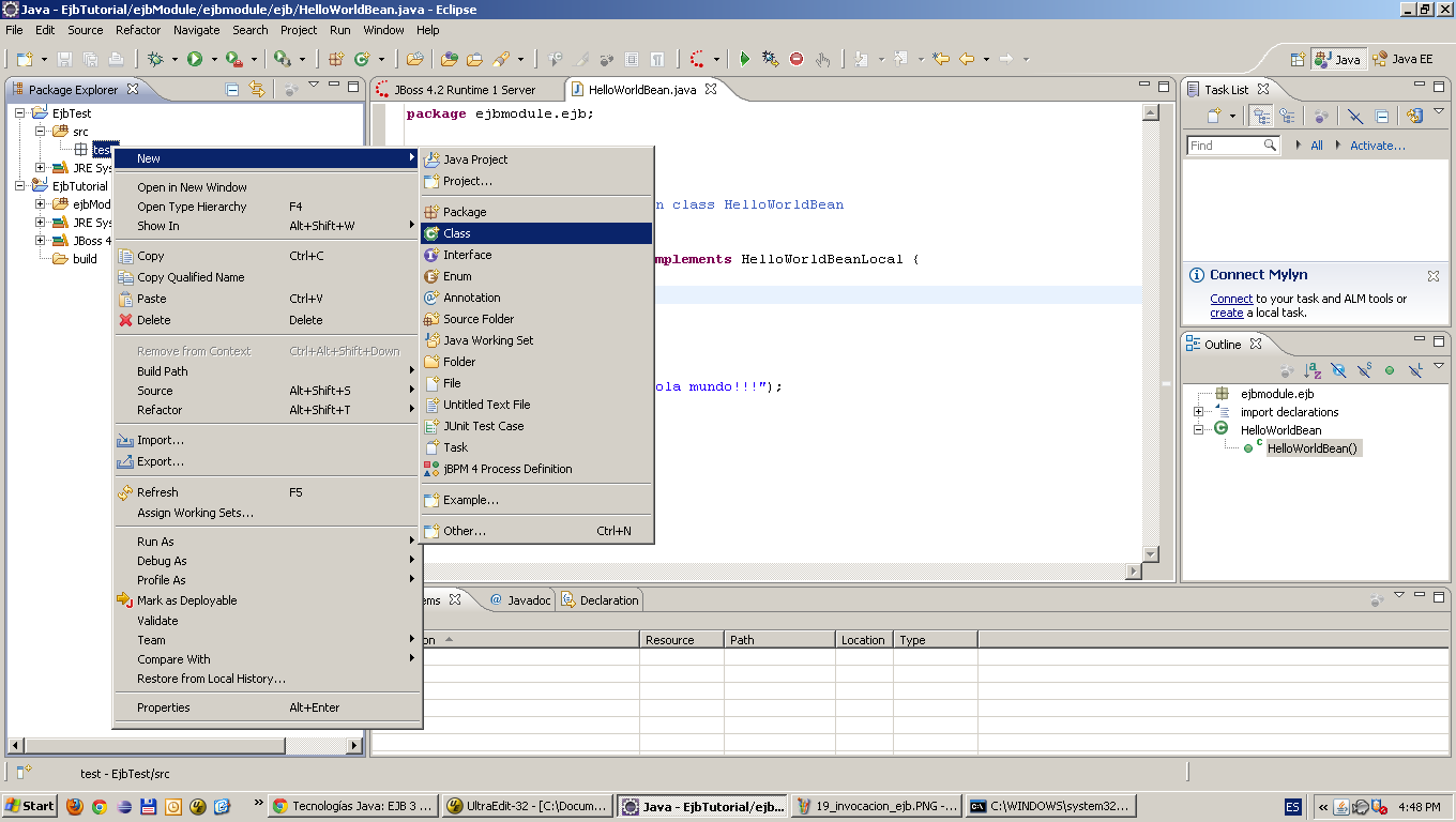 Java Frameworks & APIs: EJB - Configuración Eclipse + JBoss + EJB3 Java Frameworks & APIs: EJB - Configuración Eclipse + JBoss + EJB3