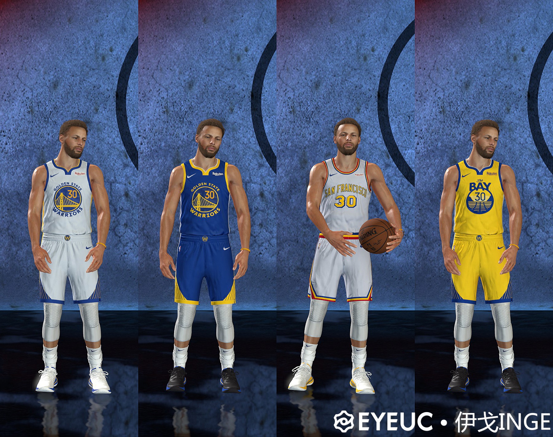 NBA 2K21/2K20 Golden State Warriors Jerseys by 伊戈INGE - Shuajota: NBA ...