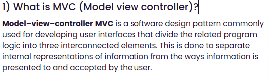 MVC interview questions 2021 - InterviewMocks