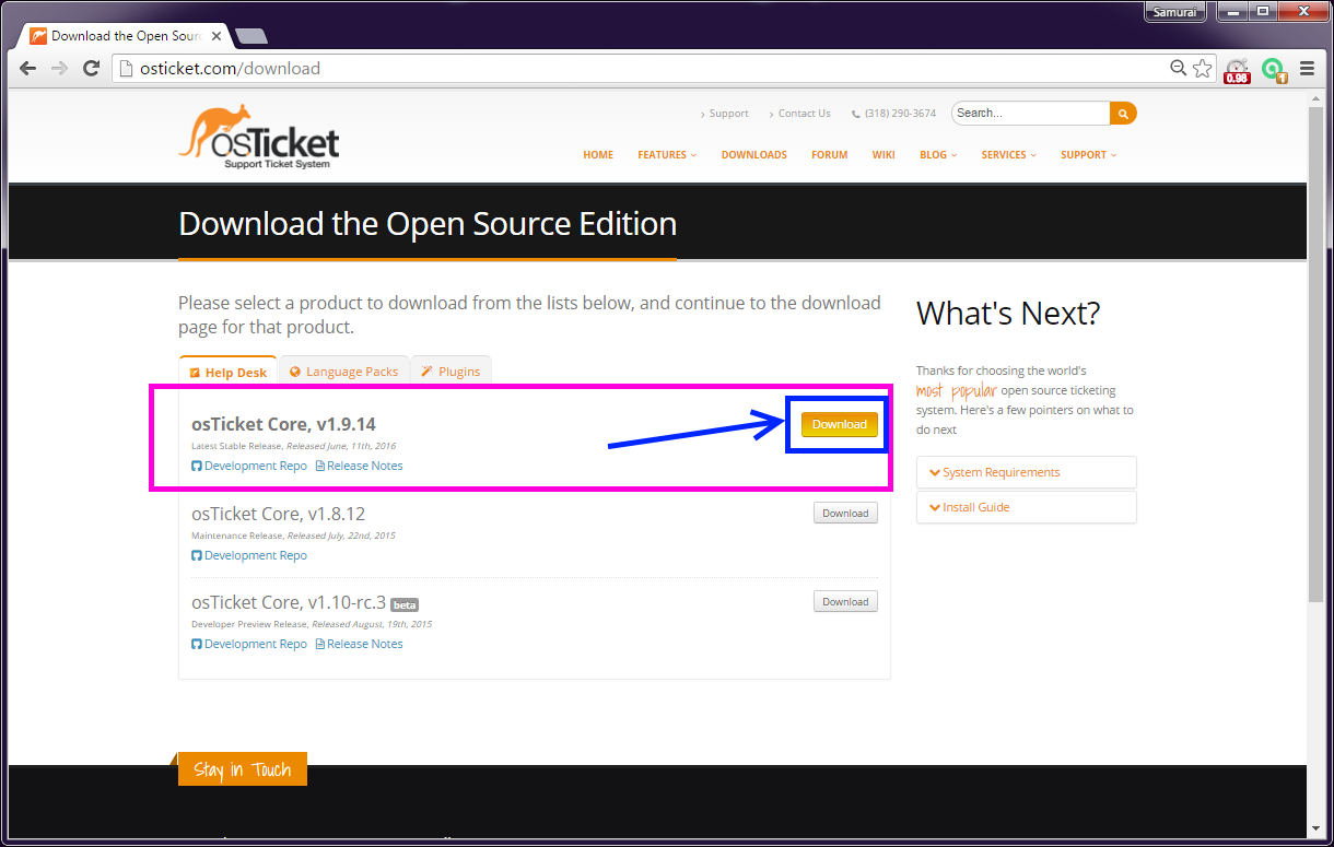 Install osTicket v1.9.14 on windows ~ MyNote