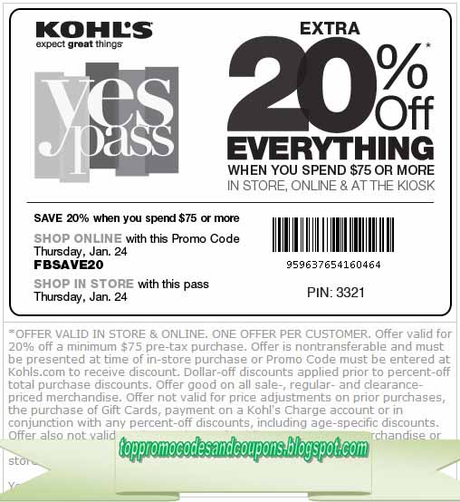 Free Promo Codes and Coupons 2023: Kohls Coupons