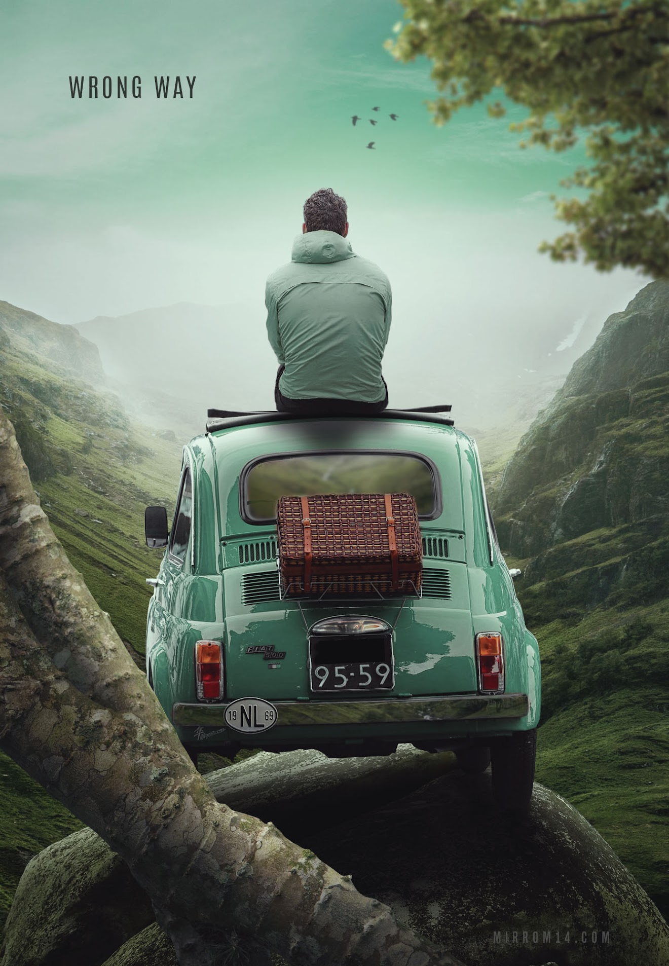 Make a Car Advertisement Poster Manipulation Concept in Photoshop