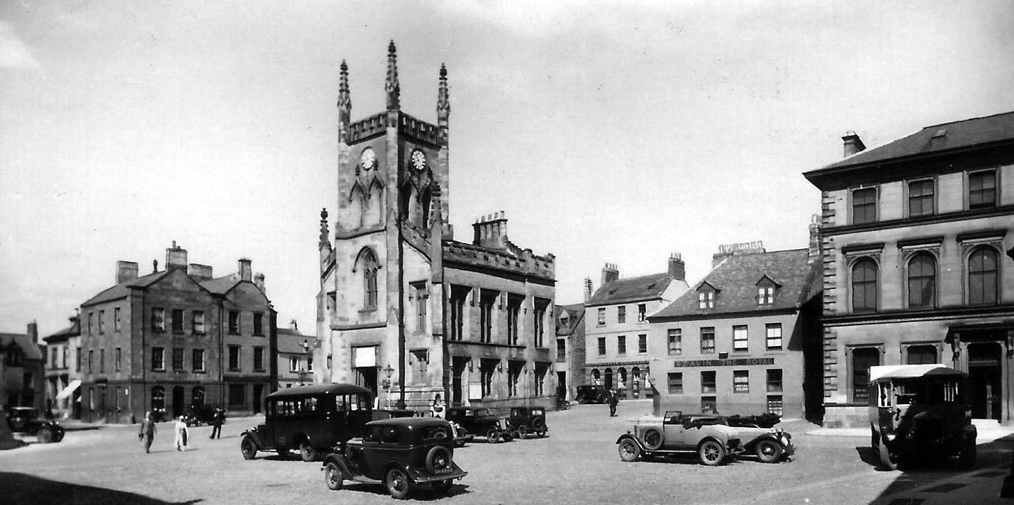 Tour Scotland: Old Photograph Market Square Duns Scotland
