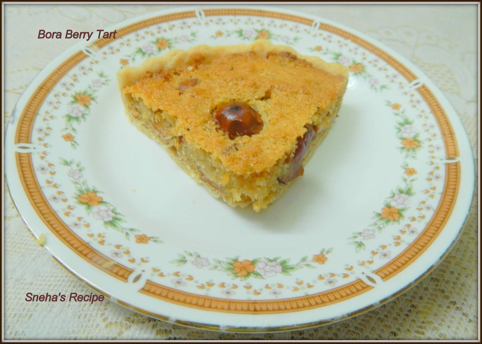 Bora Berry Tart#BakingBloggers - Sneha's Recipe