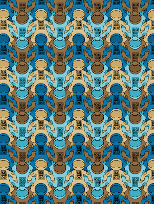 Elephant tessellation and ambigrams – Within Riesen