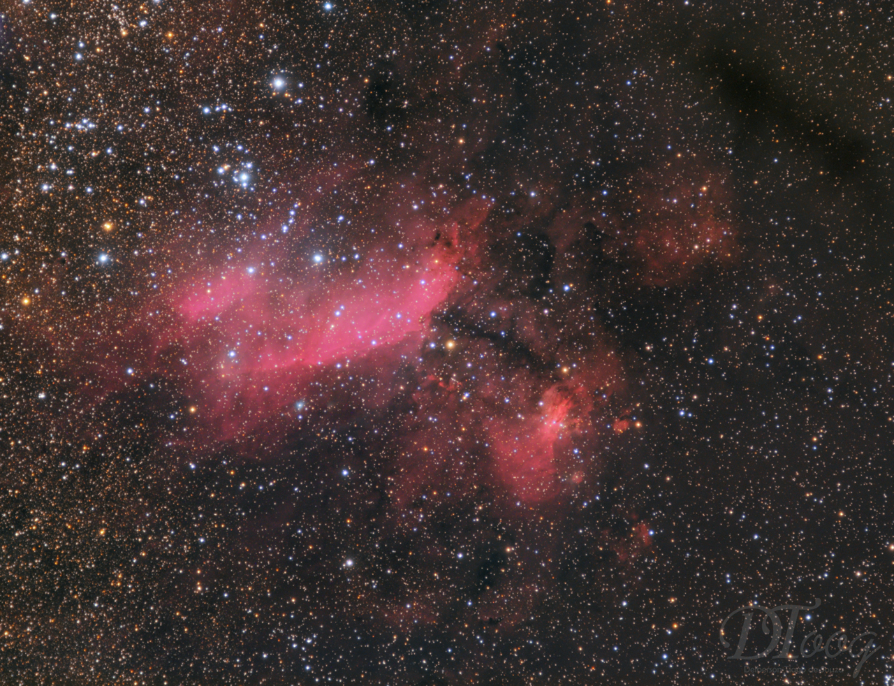 Blog do Delberson: Nebulosa do Camarão (Prawn Nebula) - IC 4628