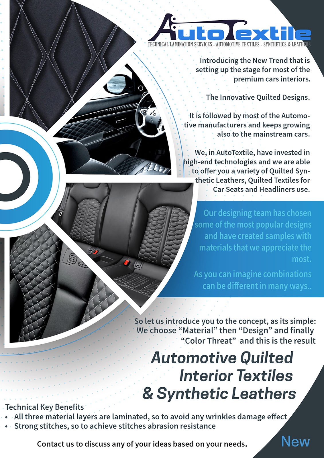 Aftermarket - Stock Automotive Car Seat Fabrics - Textiles: Quilted ...