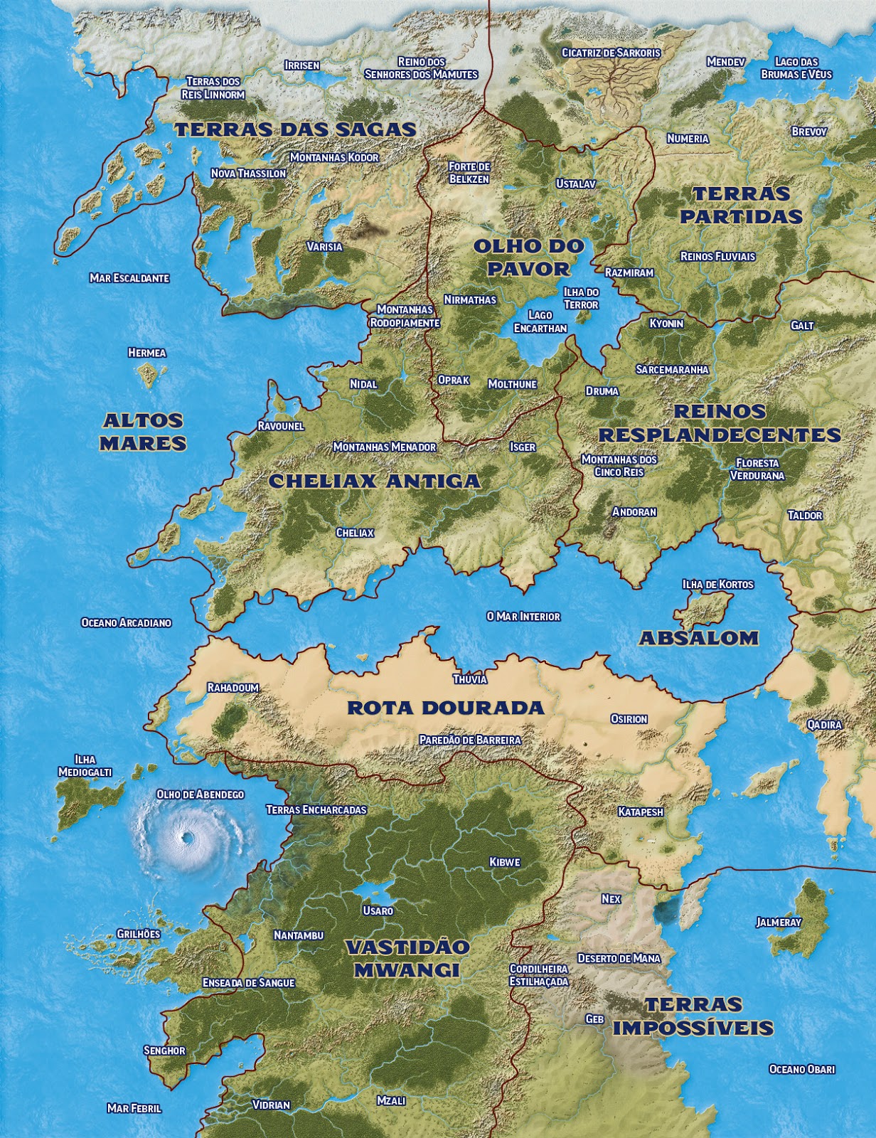Confraria dos RPGs: Conheça o mapa de Pathfinder 2E em português e a ...