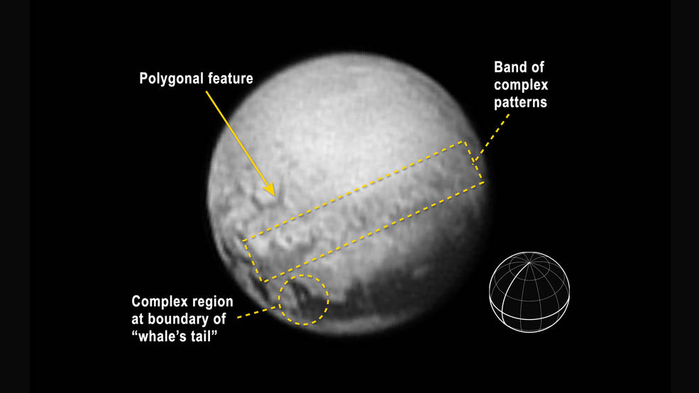 Pluto Geology being revealed with 17 mile per pixel resolution ...