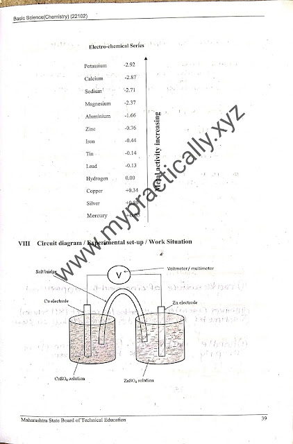 Electrode potential of copper metal Practical Answers Basic Science Chemistry First Year Answers ...