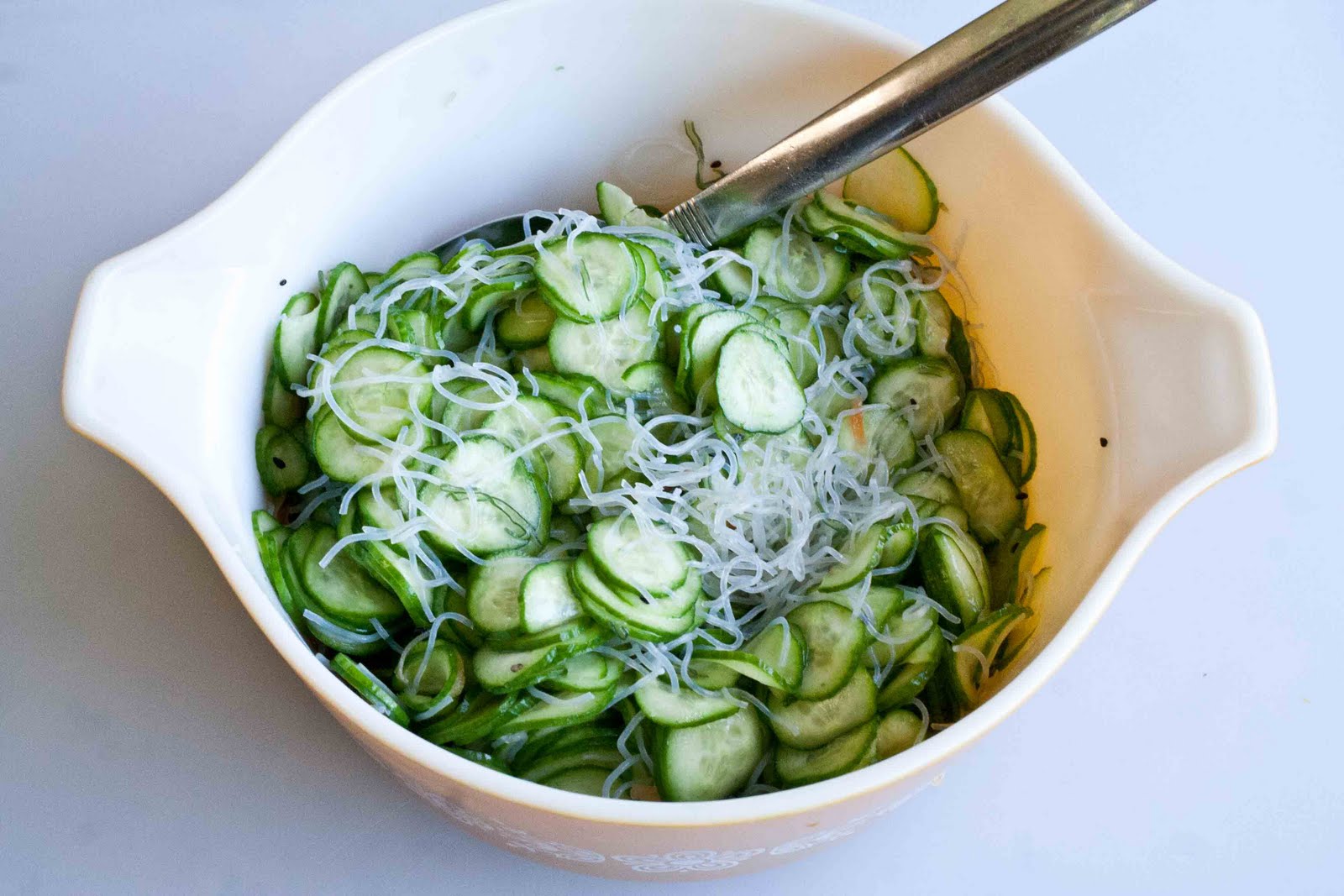 FOODjimoto: Cucumber Salad with Saifun--Bean Threads