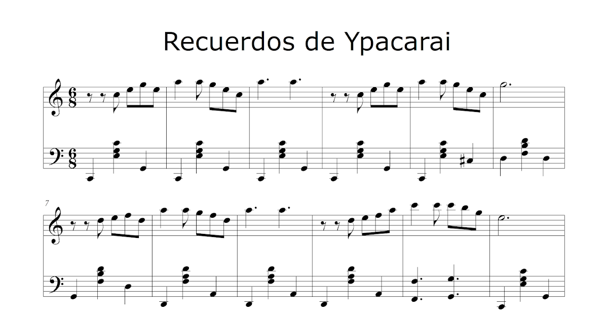 CEMCRUZ: RECUERDOS DE YPACARAI - PIANO TUTORIAL + PARTITURA
