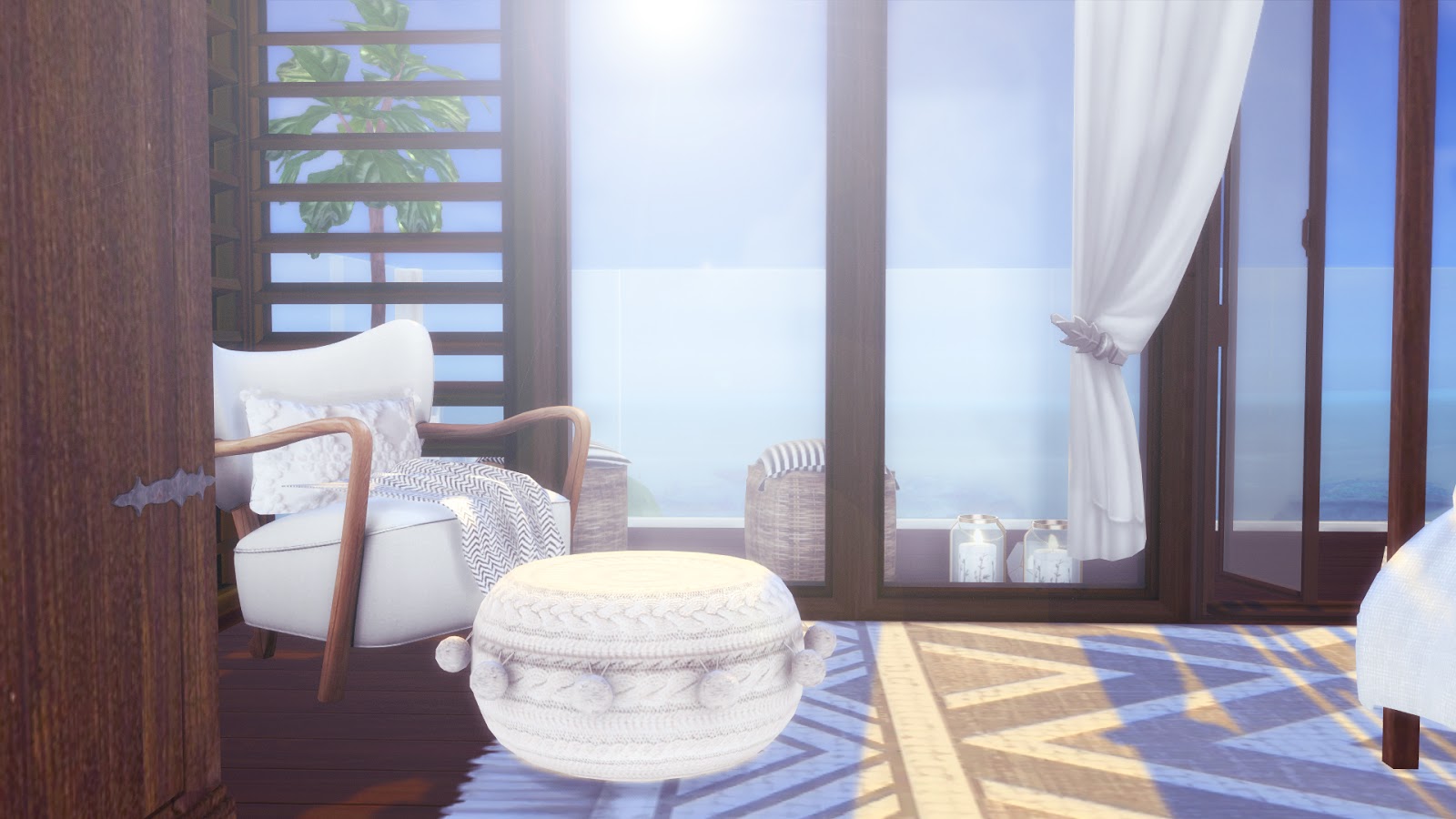 SIMS 4 - BEACH MODERN HOUSE - VACATION HOME - DL + CC - Bárbara Sims