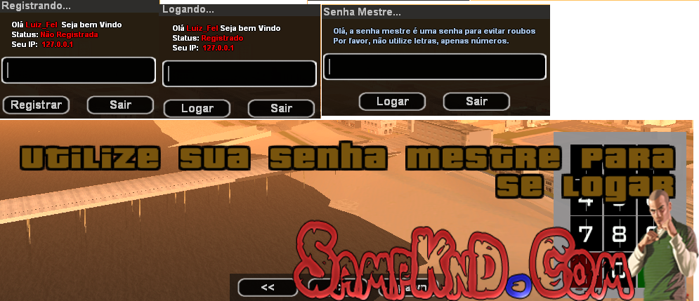 [FS] Sistema de Registro/Login Samp 0.3e - Samp Exclusivo - GTA,GM ...