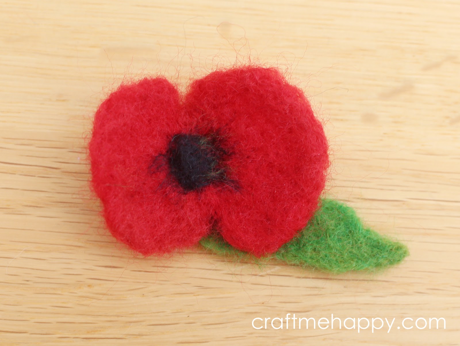 Needle Felted Remembrance Day Poppy | Craft me Happy!: Needle Felted ...