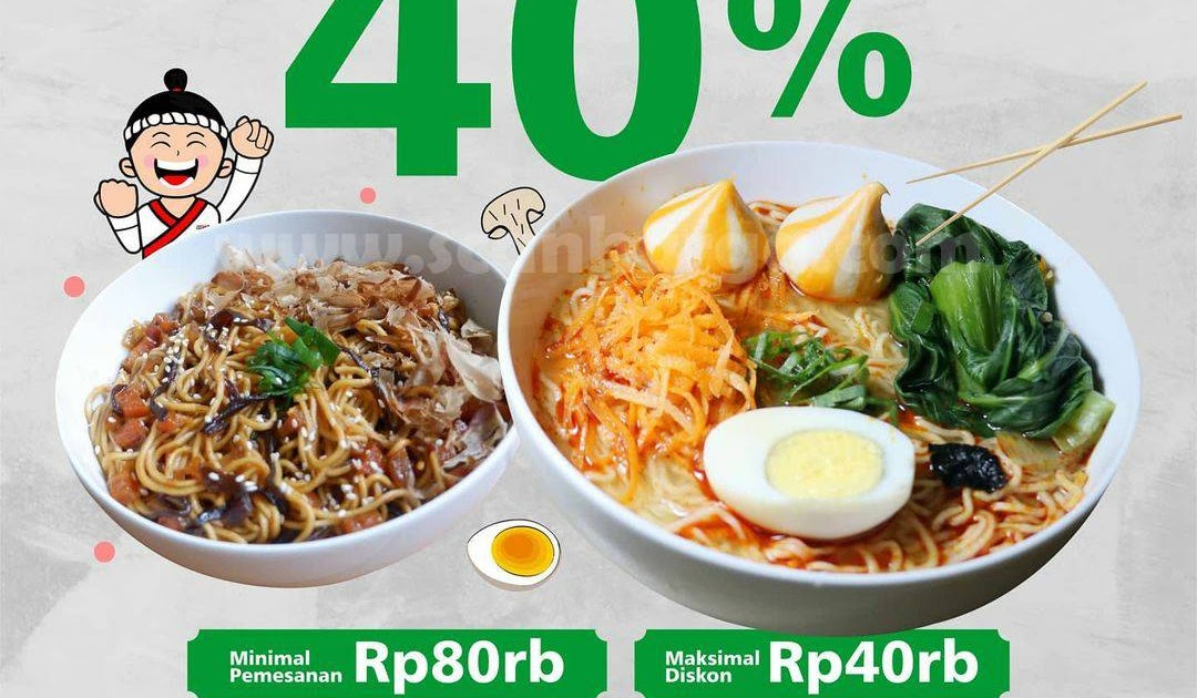 Promo Waroenk Ramen Diskon 40% khusus pemesanan via Grabfood | scanharga