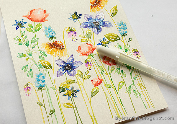 Layers of ink: Watercolor Floral Garden