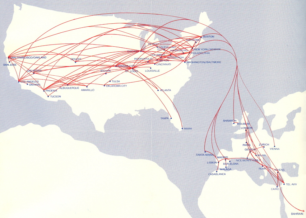Airlines Past & Present: TWA International Routes 1972 & 1977