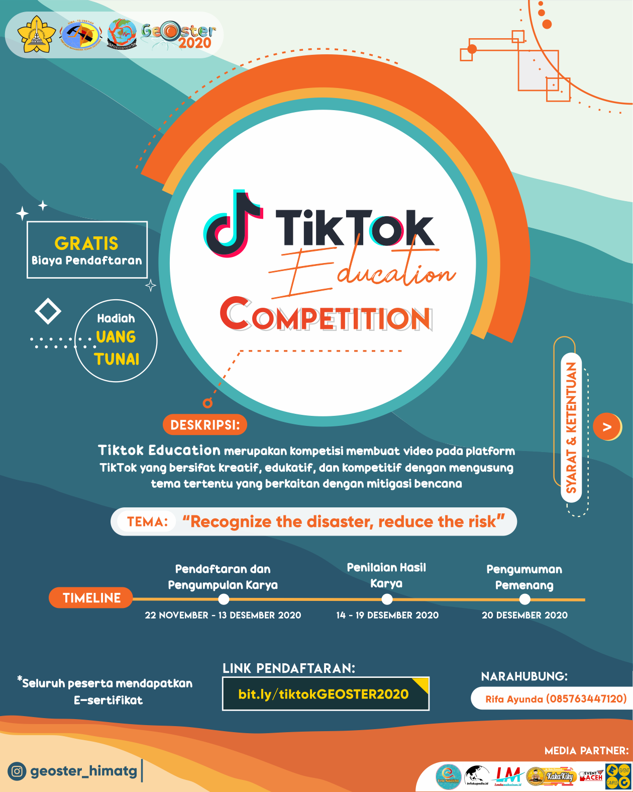 Lomba Desain Poster, Video Tiktok, Dan Selfie Contest - GEOSTER ...
