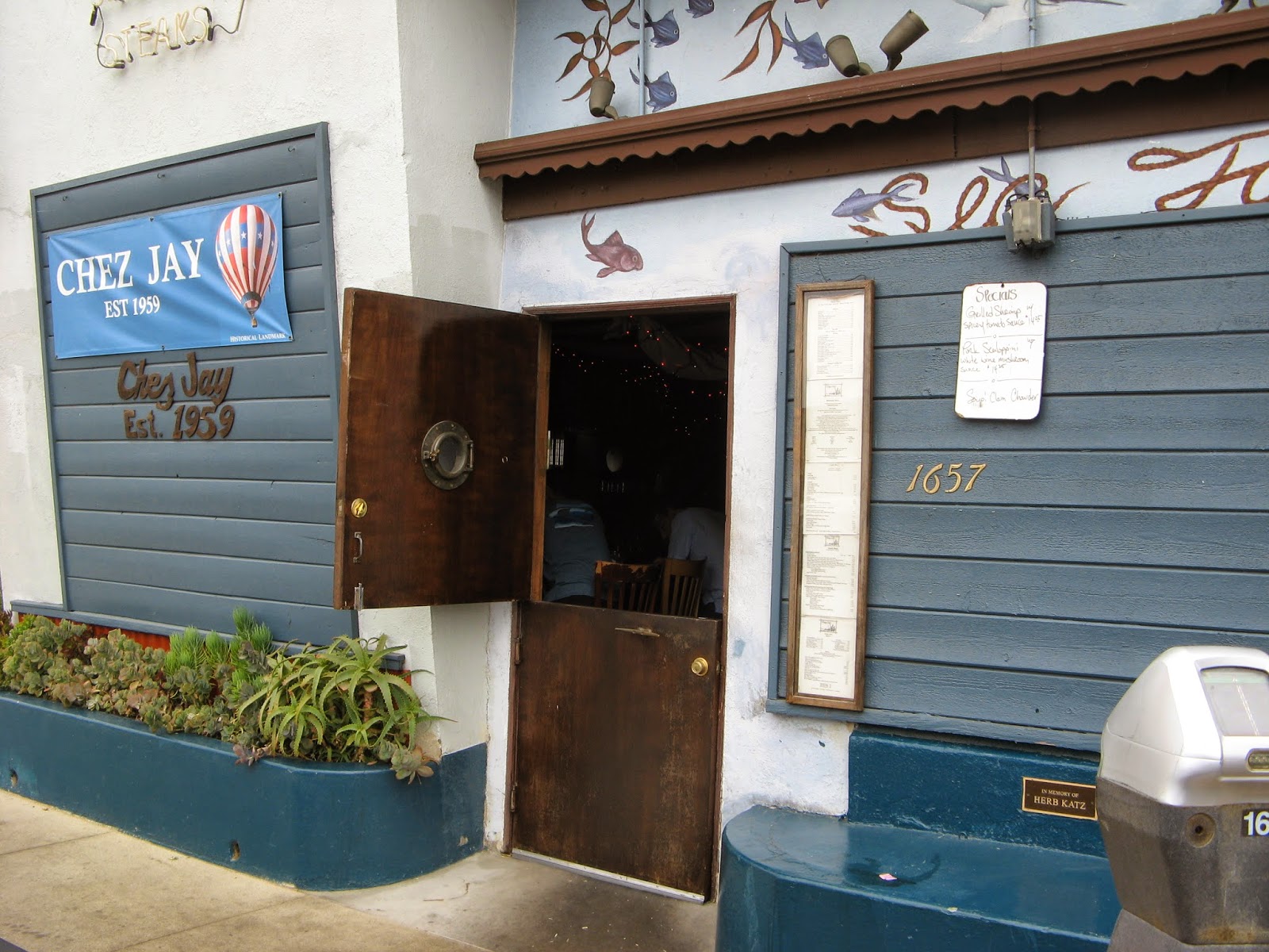 TRAVELS (and more) WITH CECILIA BRAINARD: Historic Chez Jay Restaurant ...