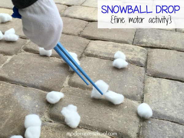 Snowball Fine Motor Busy Bag