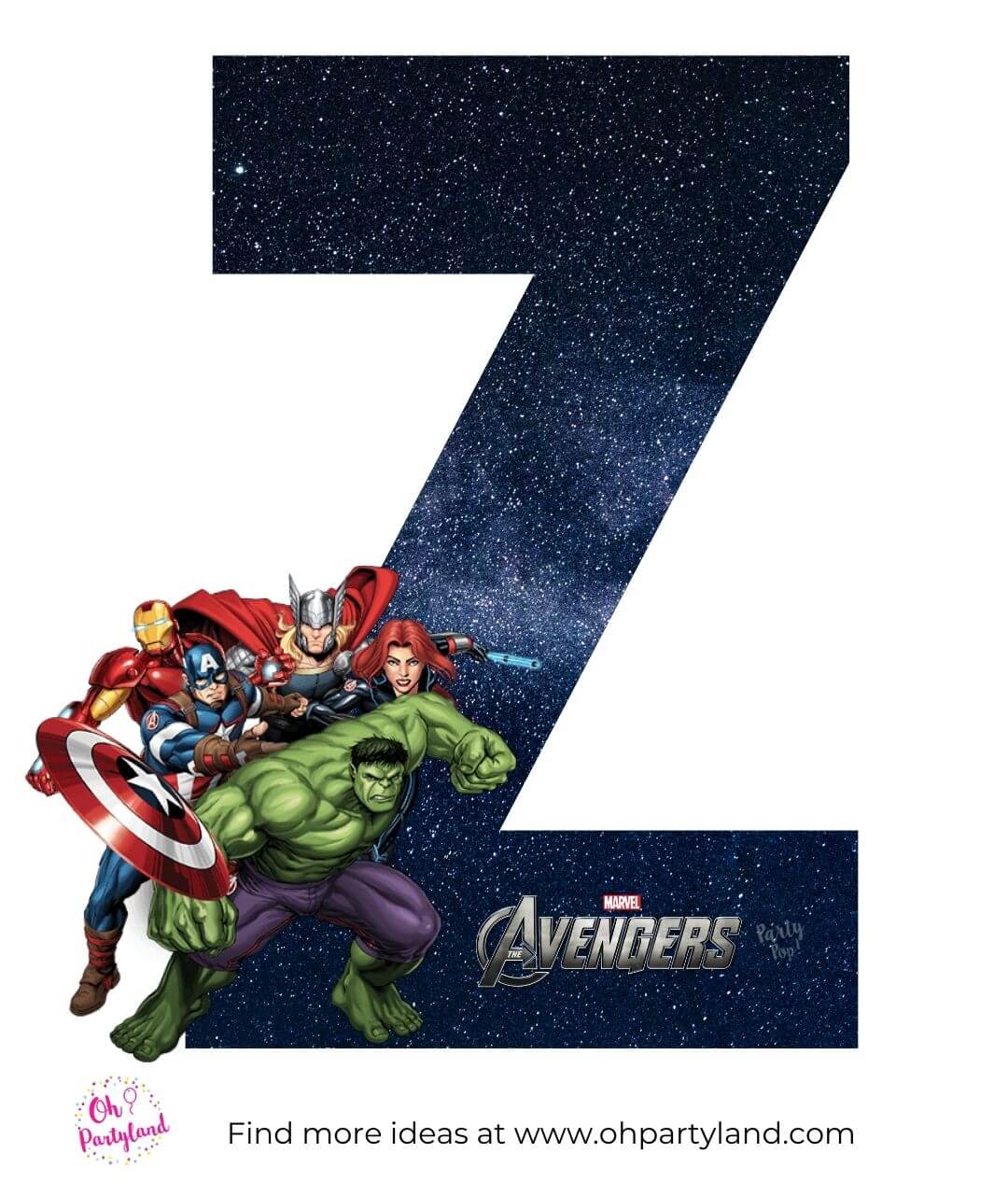 Avengers Alphabet - oh partyland