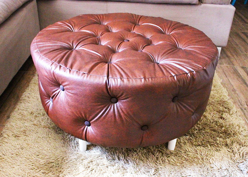 JL Dicas E Tutoriais: PUFE REDONDO FEITO COM PAPELÃO.