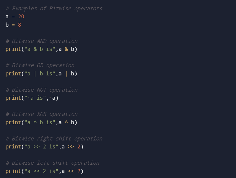 Geek4Tutorial.com: Python Operators