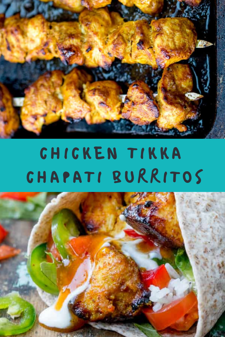 Chicken Tikka Chapati Burritos Recipe