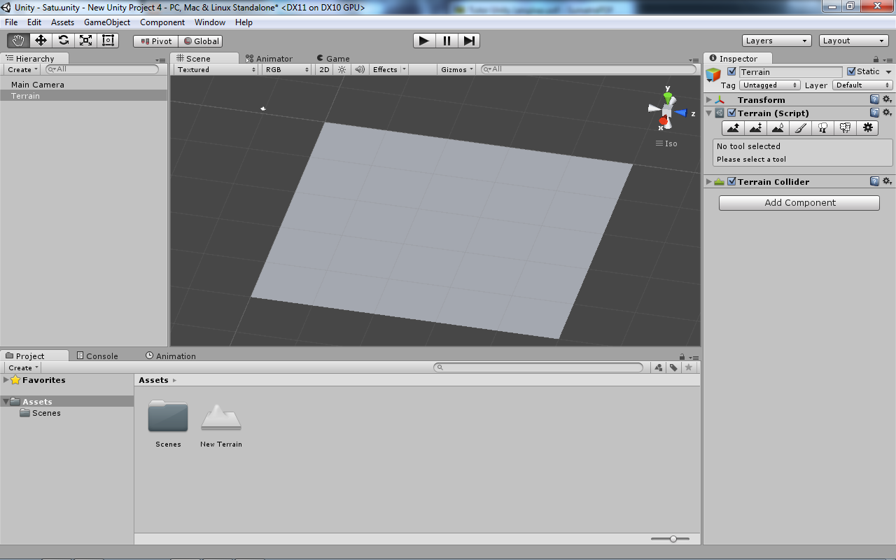 Unity Tutorial : Simple Terrain Unity3D [part 1]