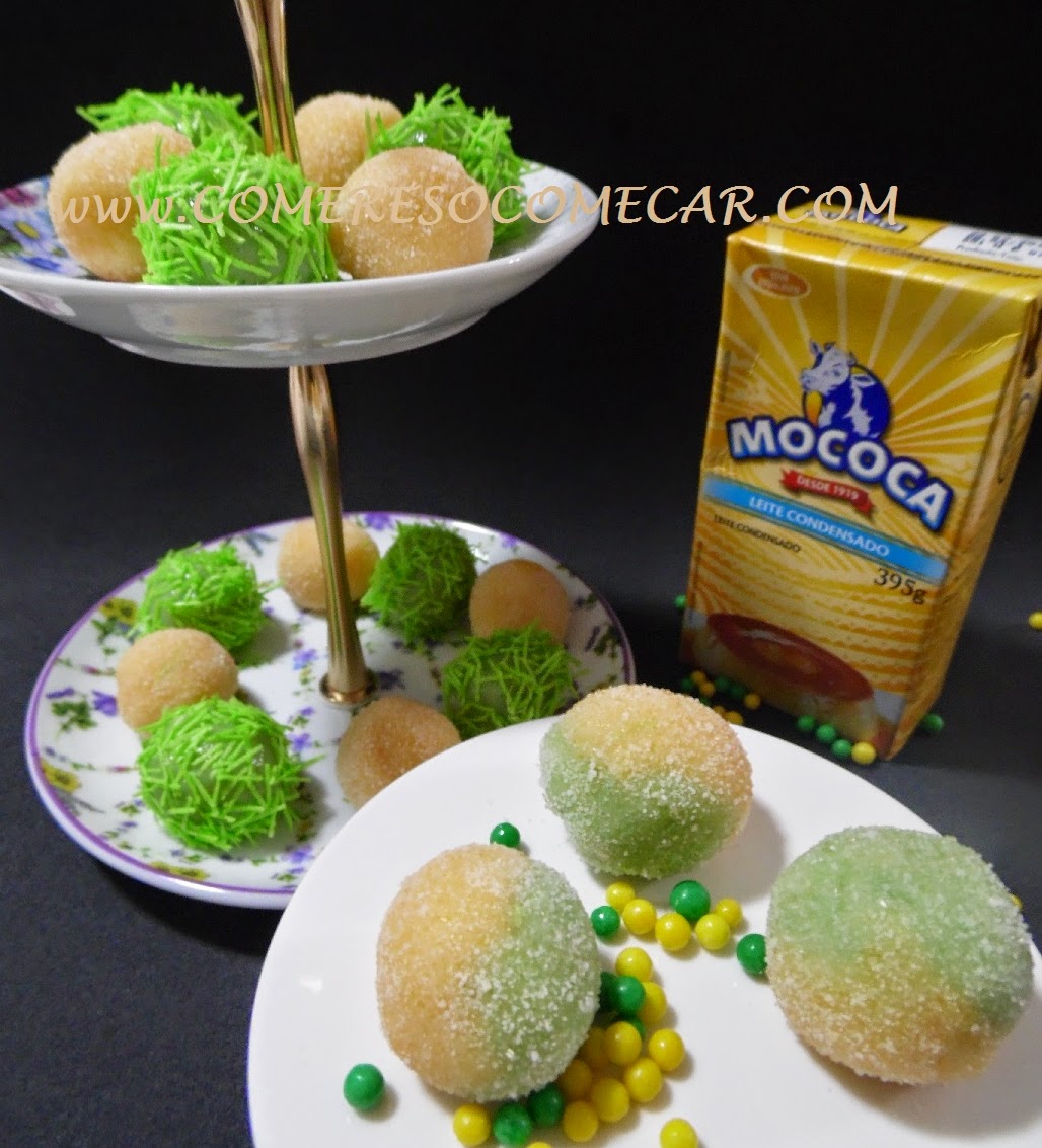 DOCINHOS VERDE E AMARELO COM MOCOCA - Receitas Culinárias