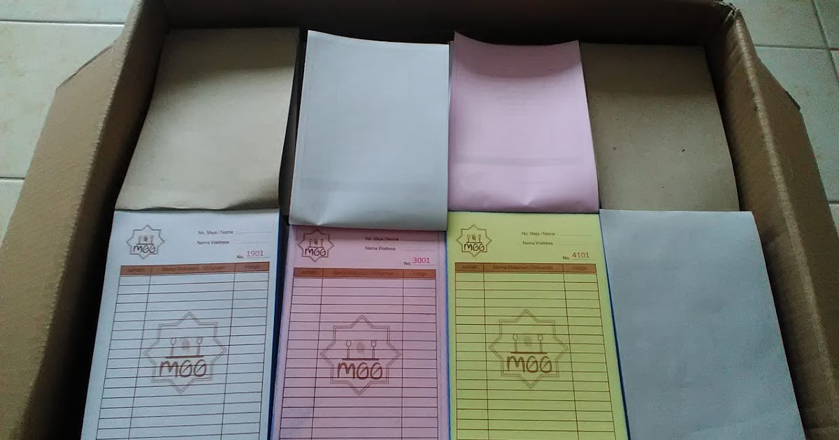 Cetak Buku Nota Resto Tiga Rangkap ~ Print Corner