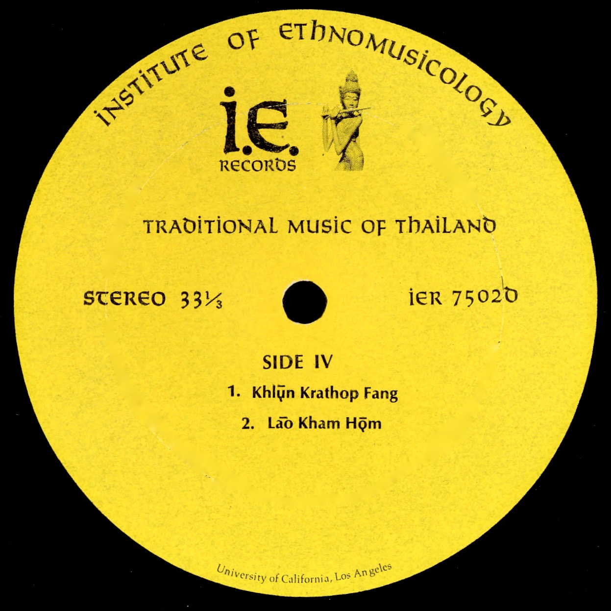 World Music Village: Traditional Music of Thailand -- an LP recorded in ...