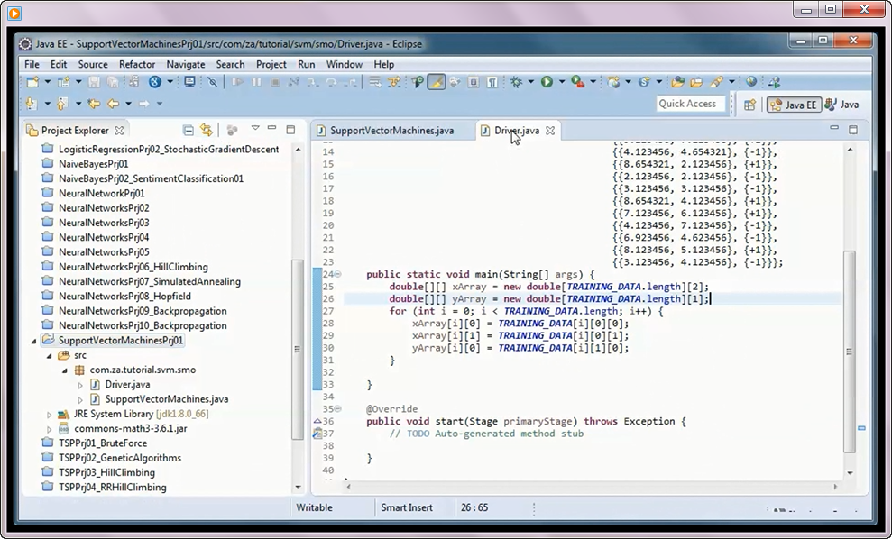 Prototype Project Support Vector Machines Svm W Java And Sequential Minimal Optimization Smo
